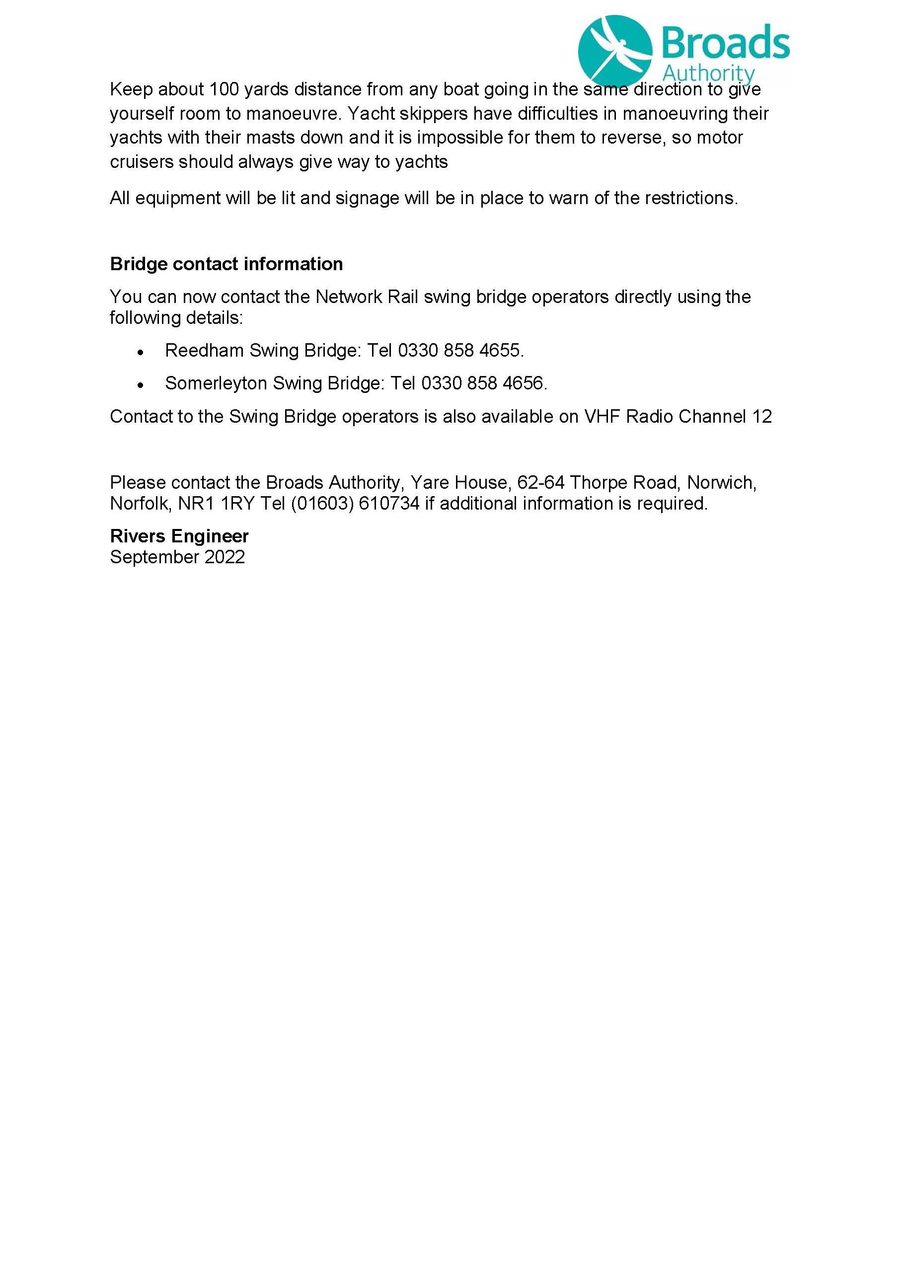 NTM 06 2022 UPDATE - Reedham Swing Bridge and Somerleyton Swing Bridge ...
